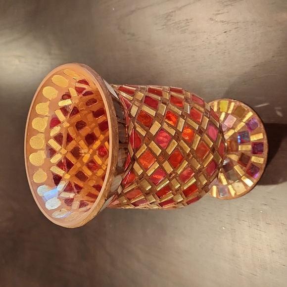 Holiday | Mosaic Glass Vase Red Blend | Poshmark